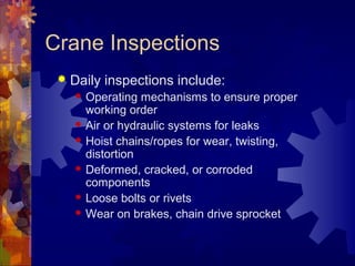 Cranes and Rigging | PPT