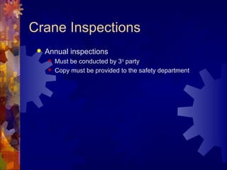 Cranes and Rigging | PPT