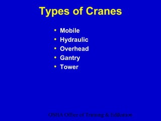 Cranes ppt | PPT