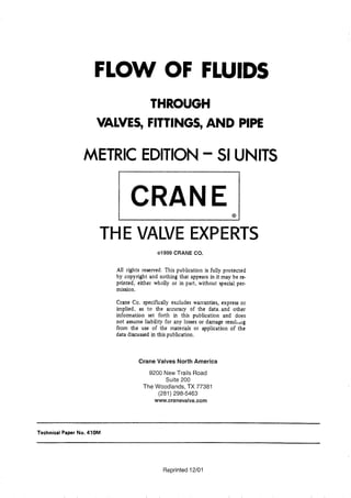 Crane tp 410 flow of fluids | PDF