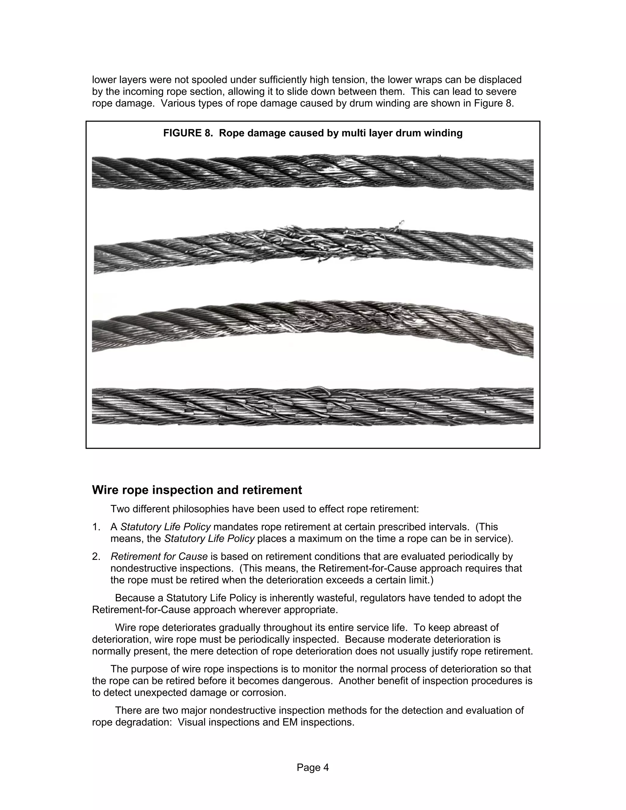 Crane wire rope damage and inspection methods | PDF
