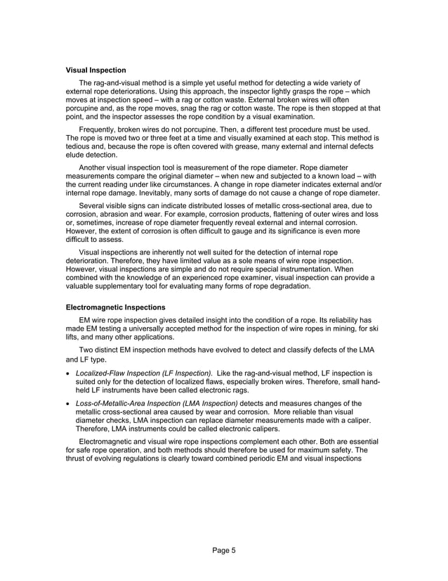 Crane wire rope damage and inspection methods | PDF