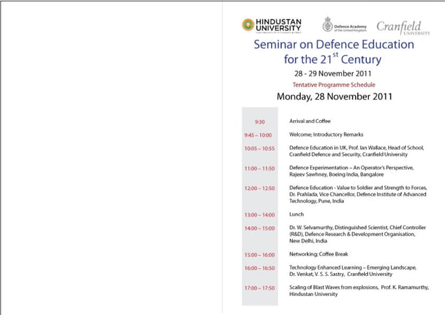 Cranfield Brochure And Programme 31 Oct2011 | PPT