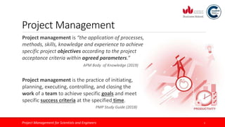 Project Management overview talk 2021 | PDF