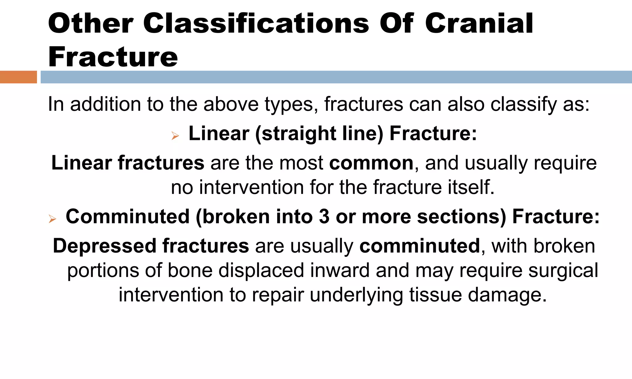Cranial and facial fractures | PPTX