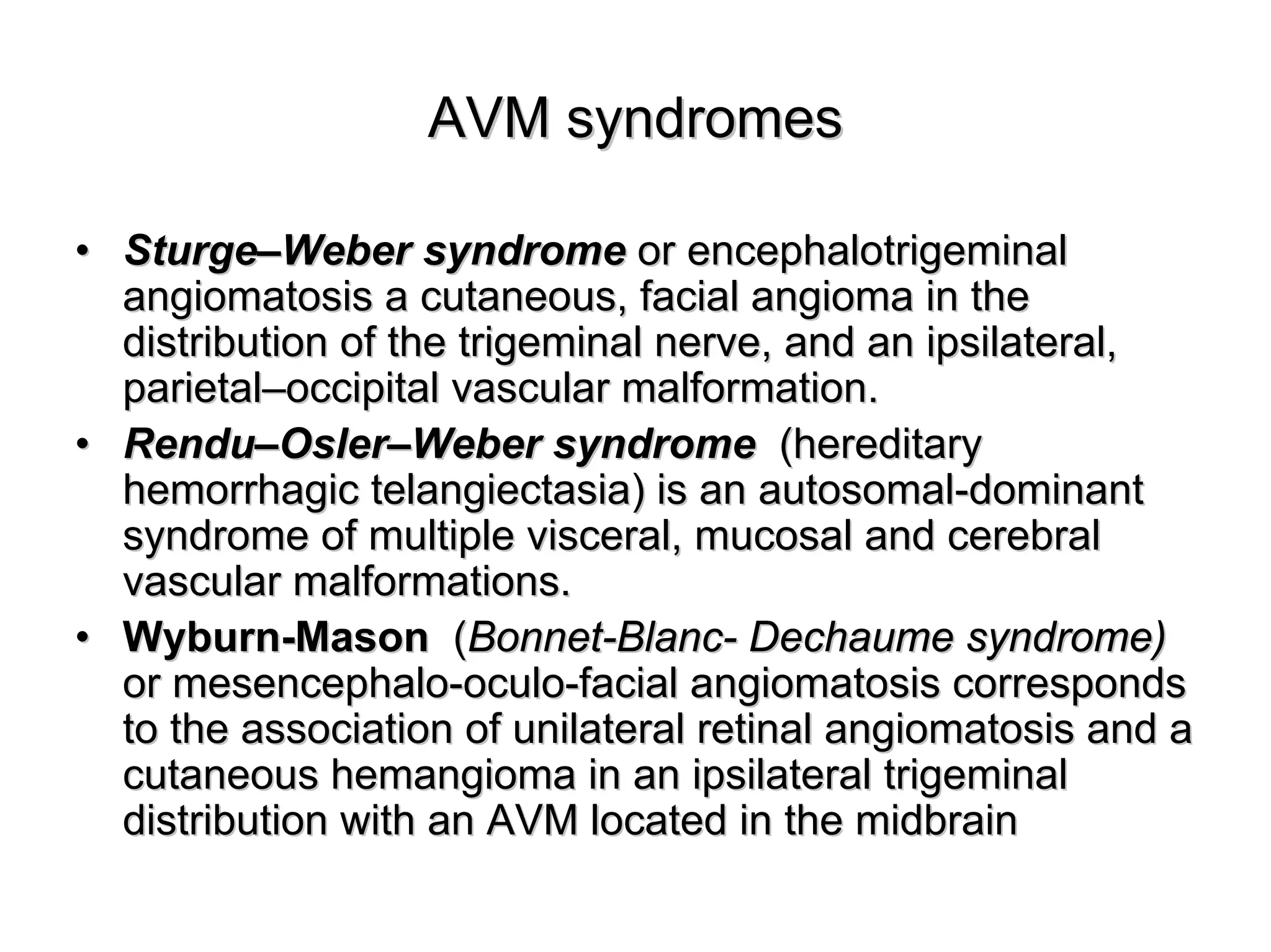 Cerebral AVM | PDF | Blood Disorders | Diseases and Conditions