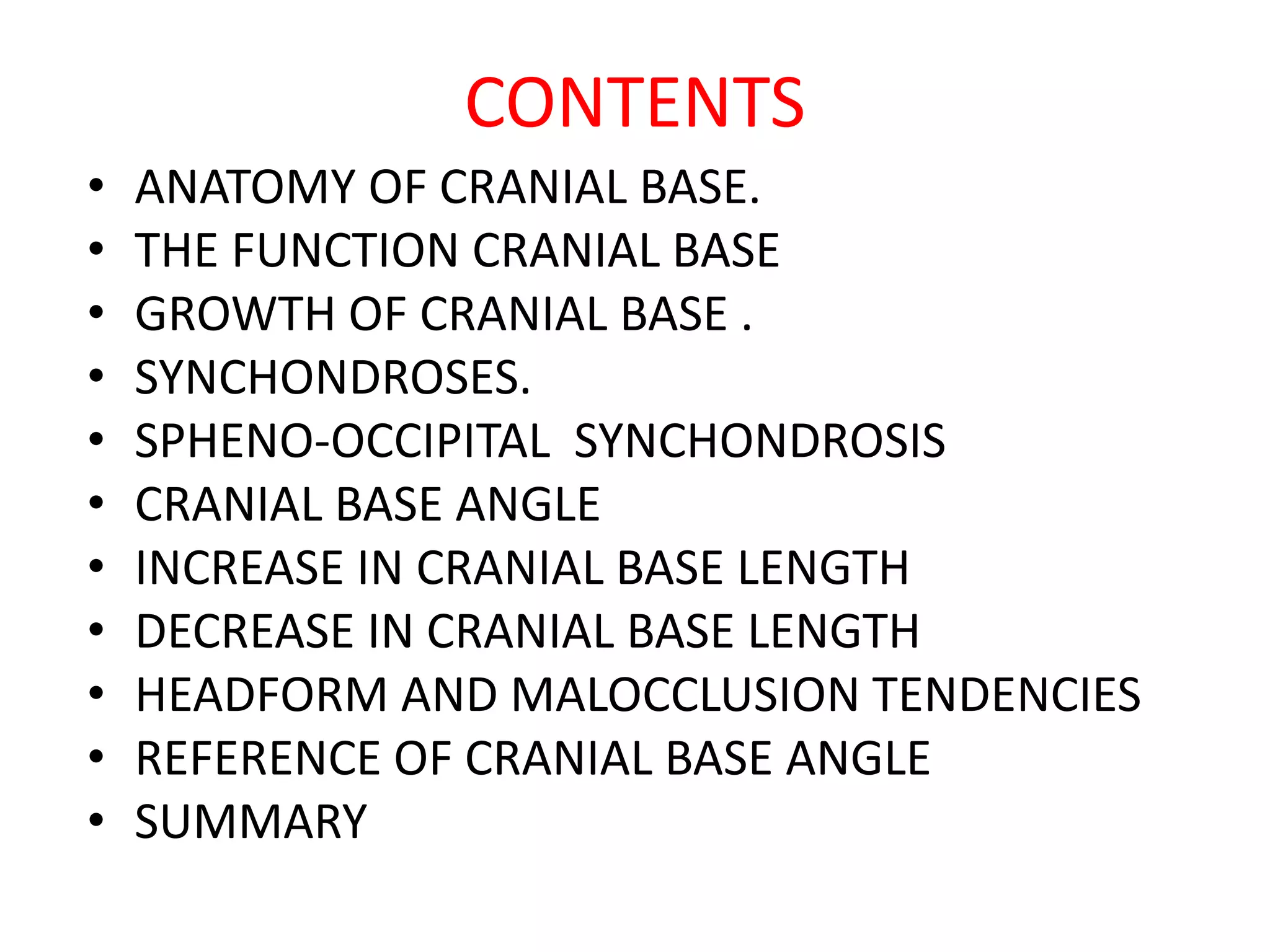 Cranial base angle in relation to malocclusion | PPTX