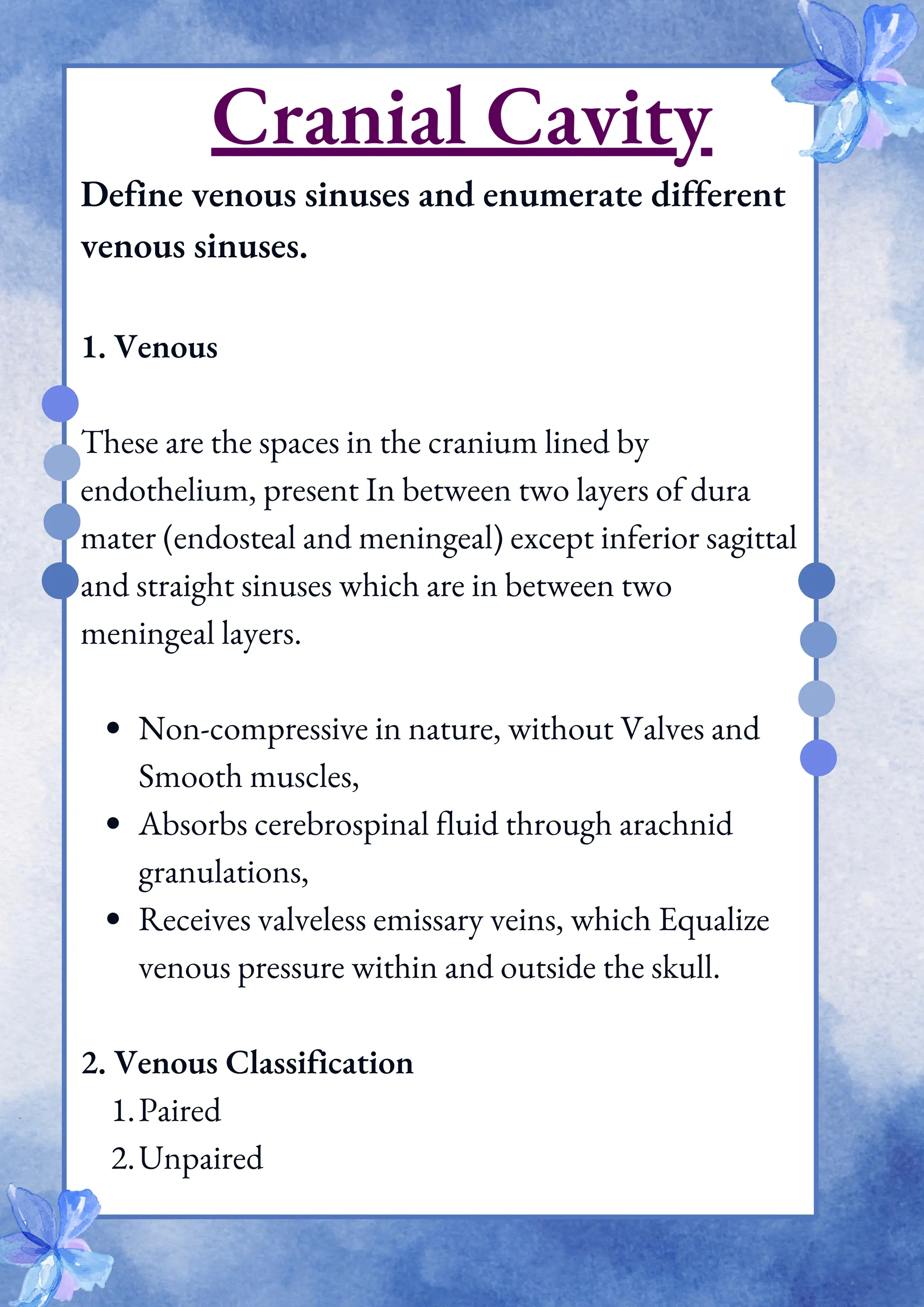 Cranial Cavity Sigmoid Sinus Cranial cavity ppt .pdf