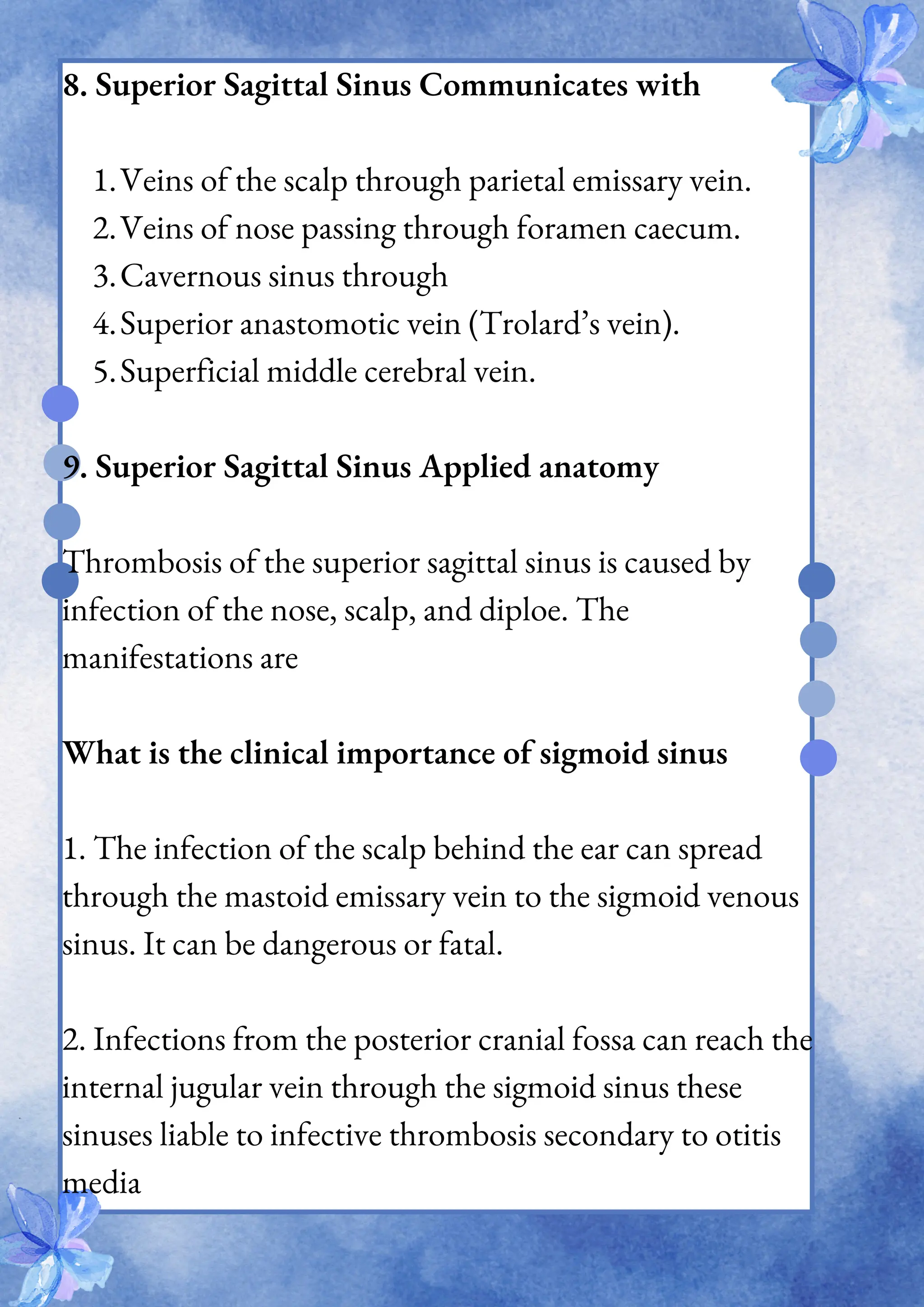 Cranial Cavity Sigmoid Sinus Cranial cavity ppt .pdf