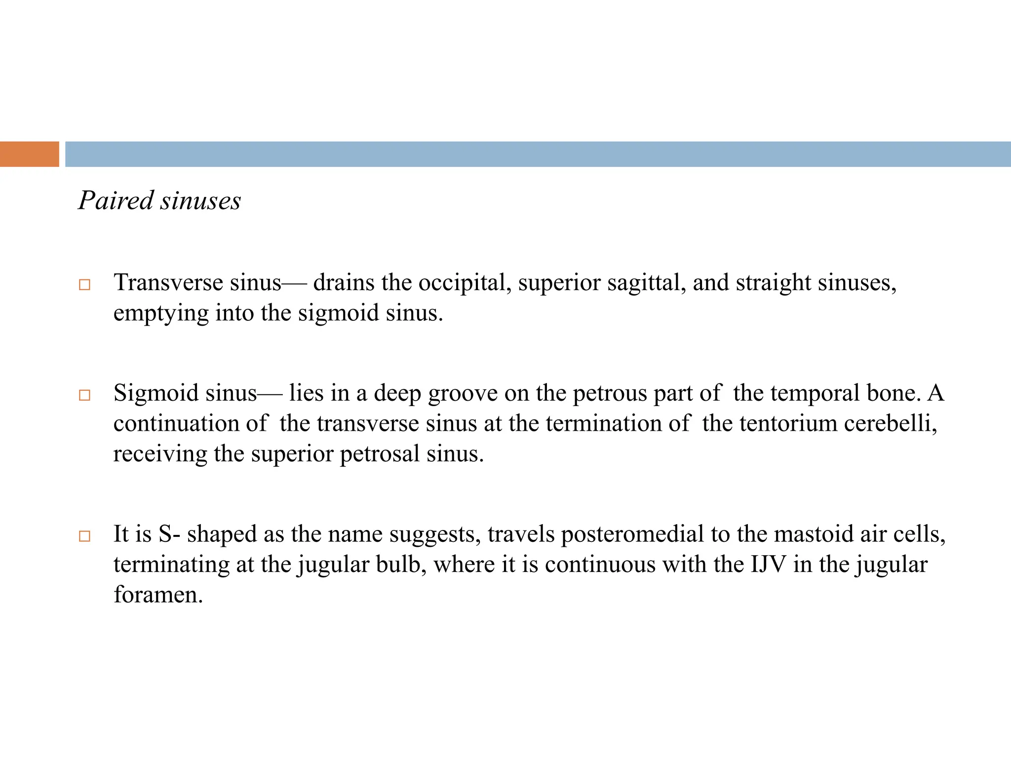 Cranial cavity and dural venous sinuses .pptx