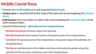 Cranial cavity (fossas).pptx . . . . . . | PPTX