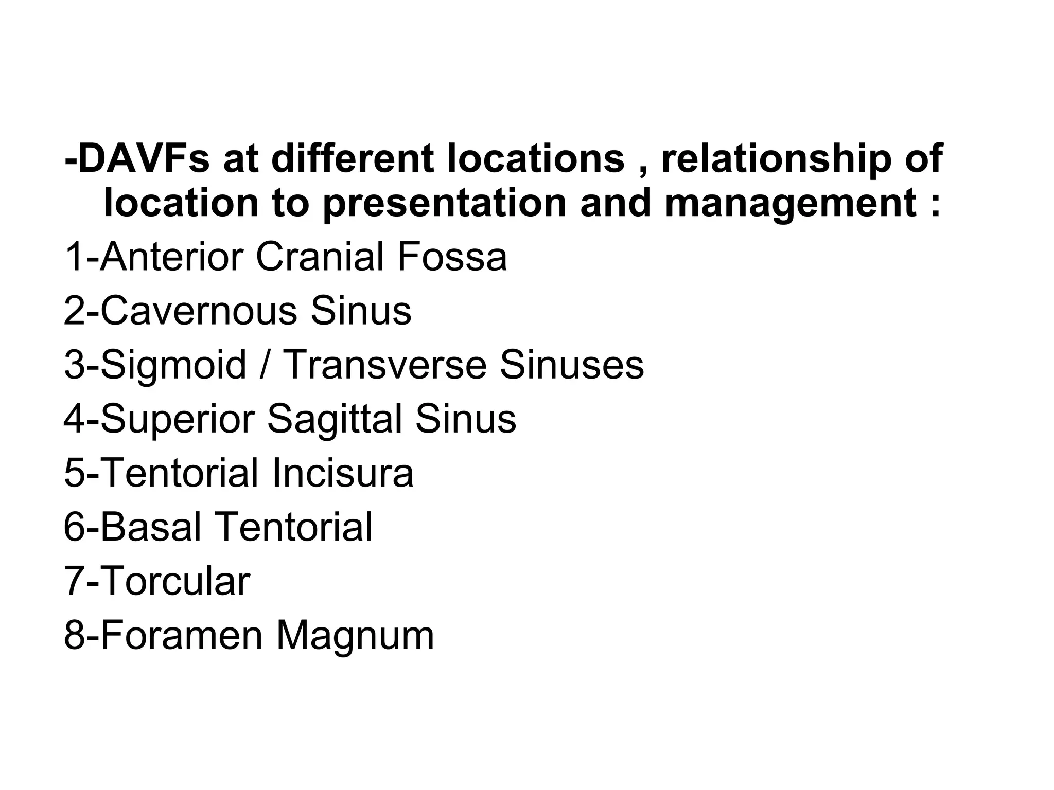 Cranial dural arteriovenous fistulas | PPT
