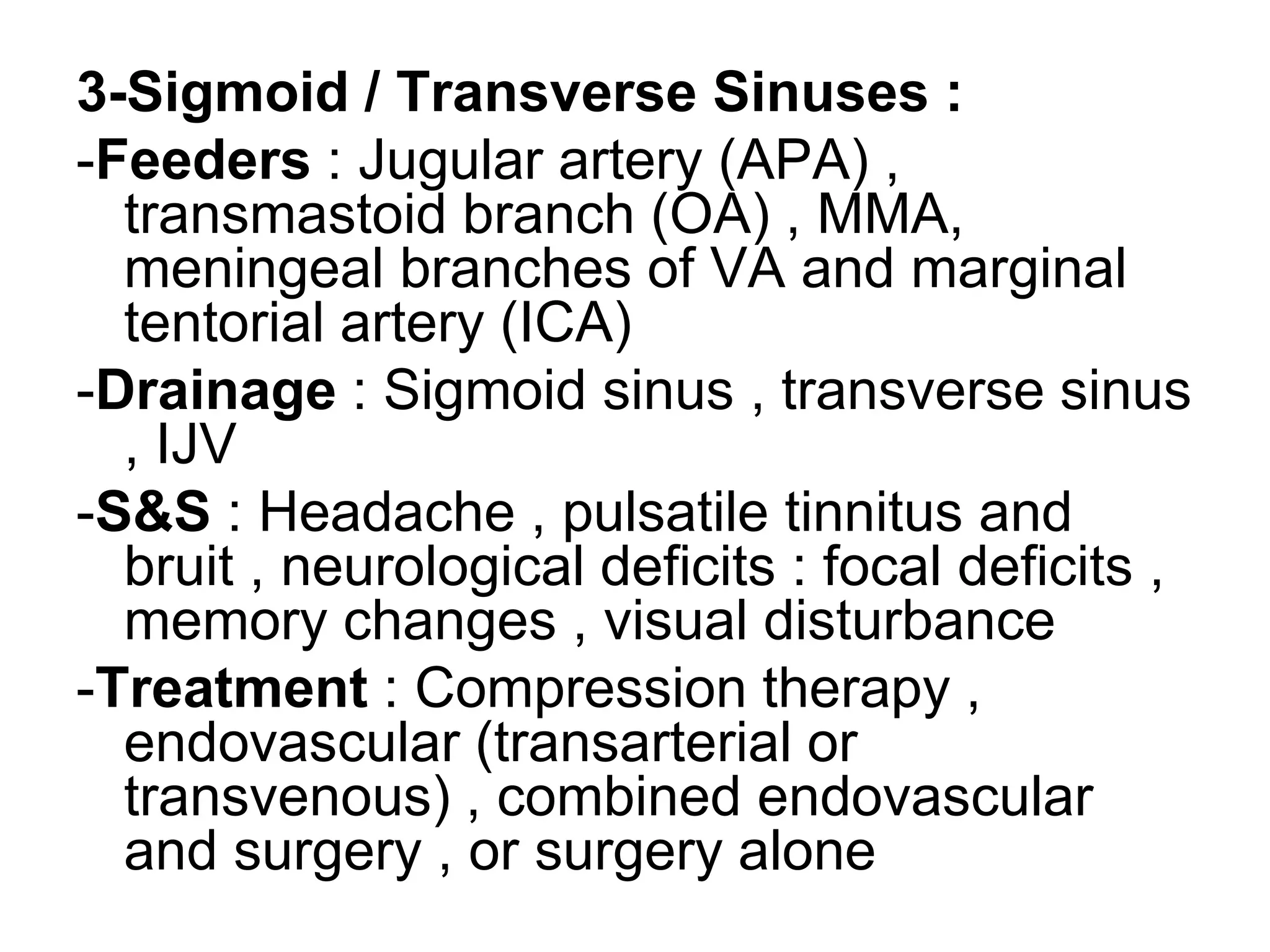 Cranial dural arteriovenous fistulas | PPT