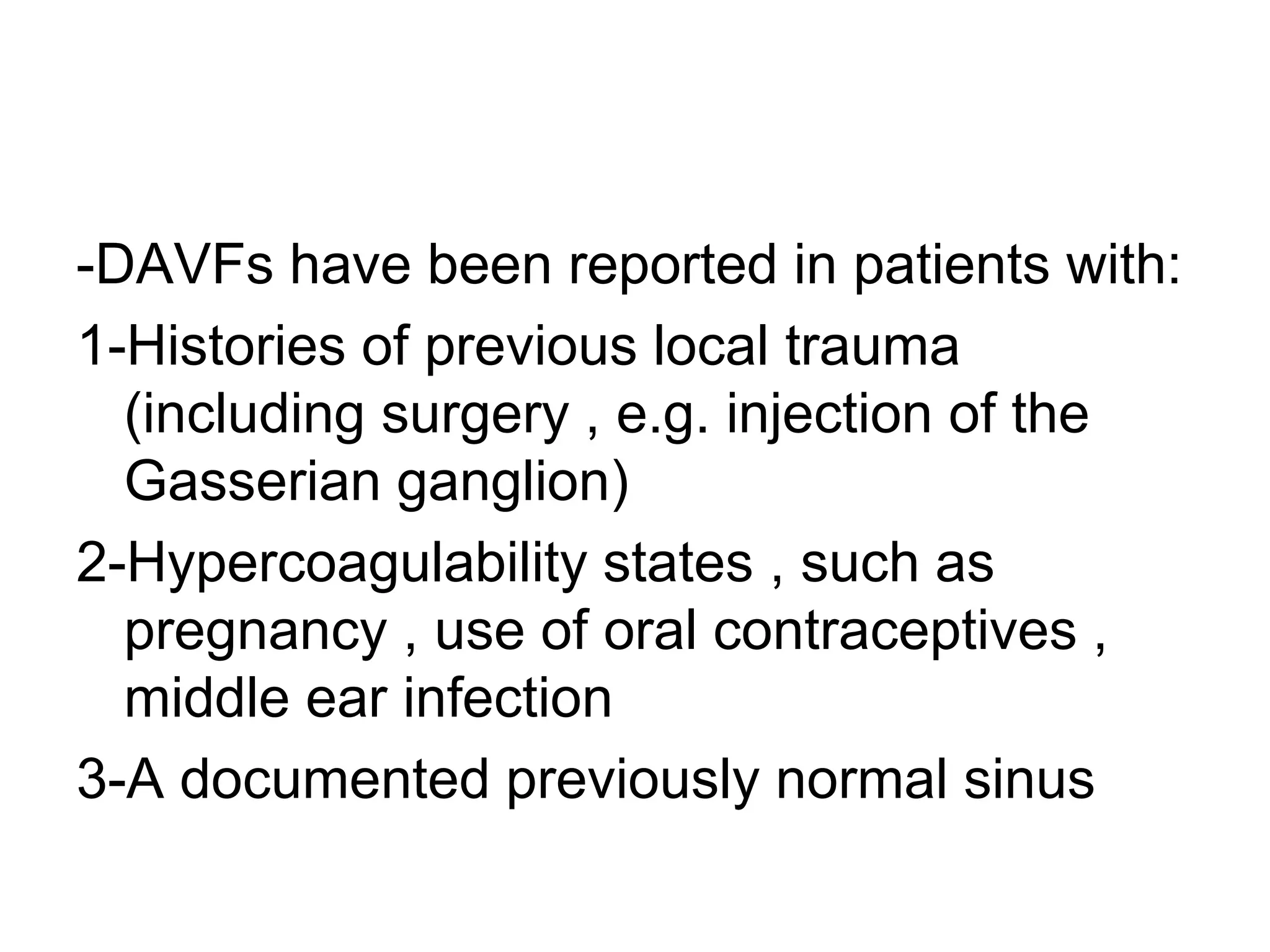 Cranial dural arteriovenous fistulas | PPT
