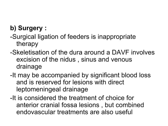 Cranial dural arteriovenous fistulas | PPT