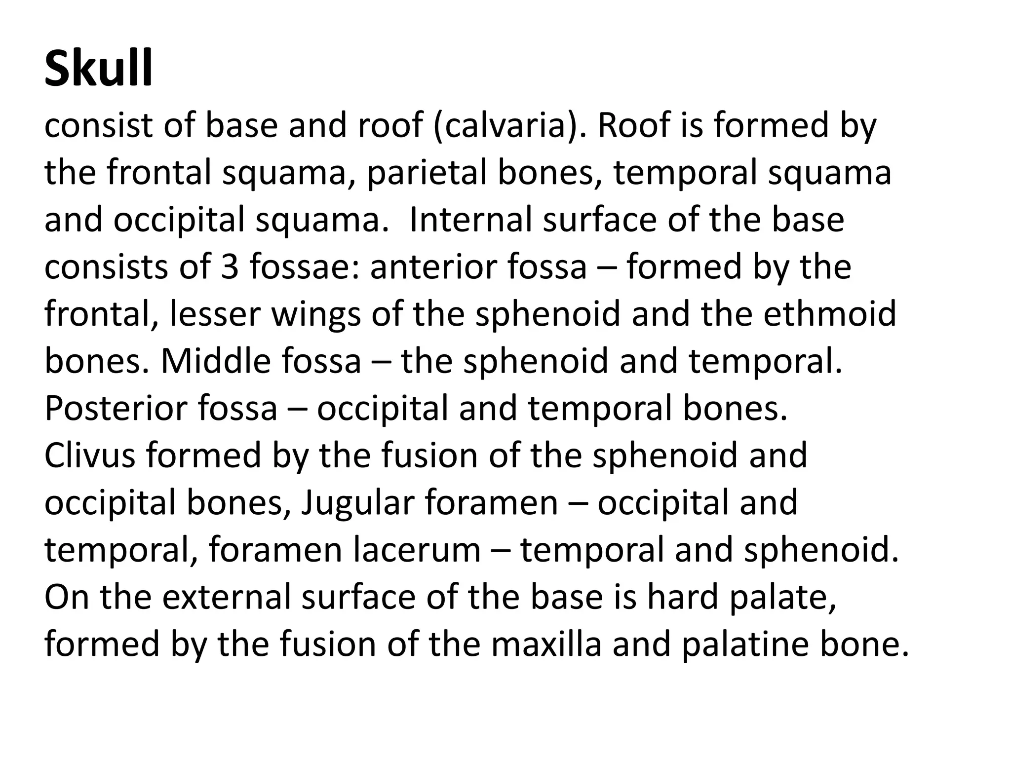 Cranial, facial bones with location in body | PPTX
