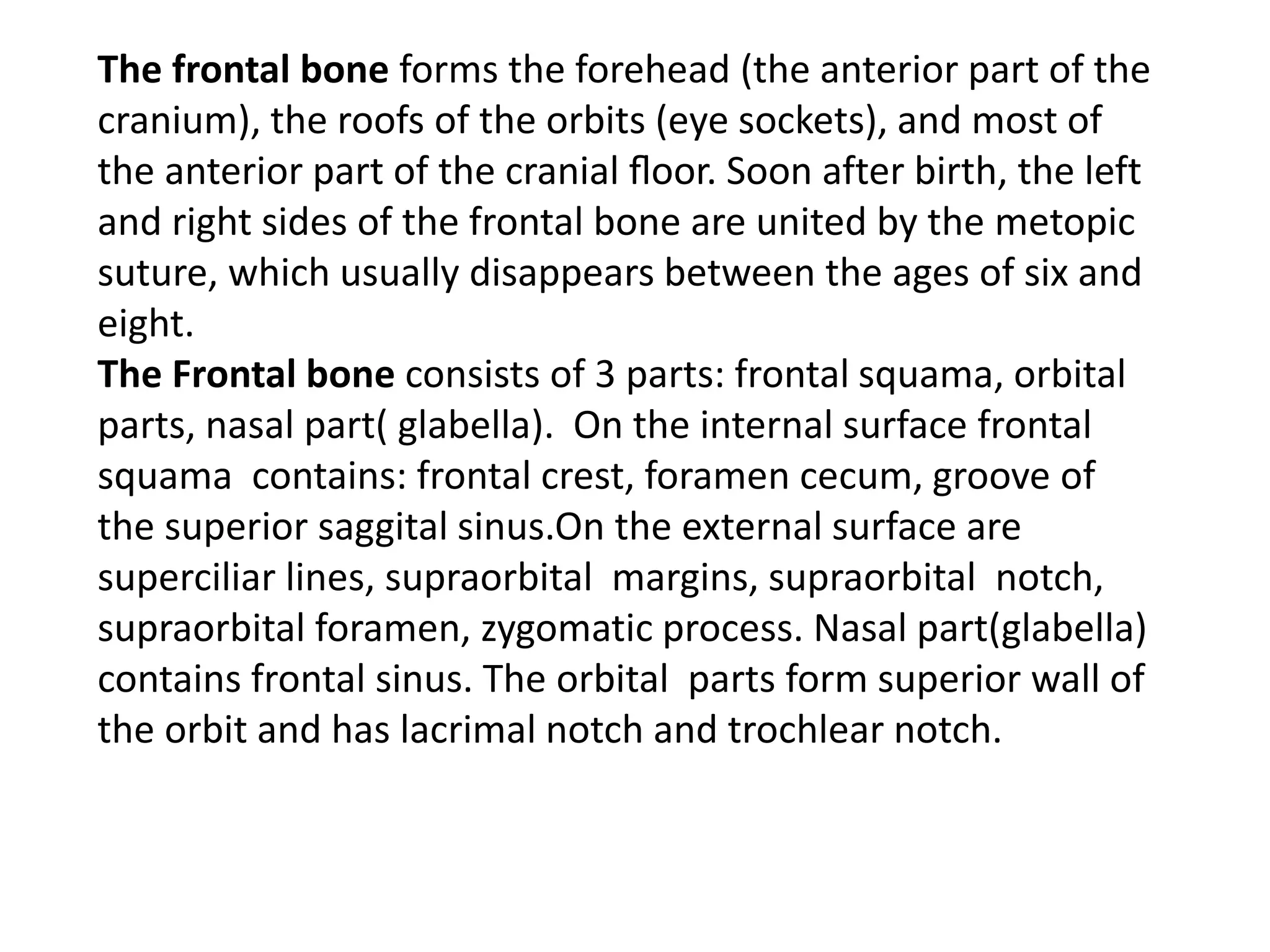 Cranial, facial bones with location in body | PPTX