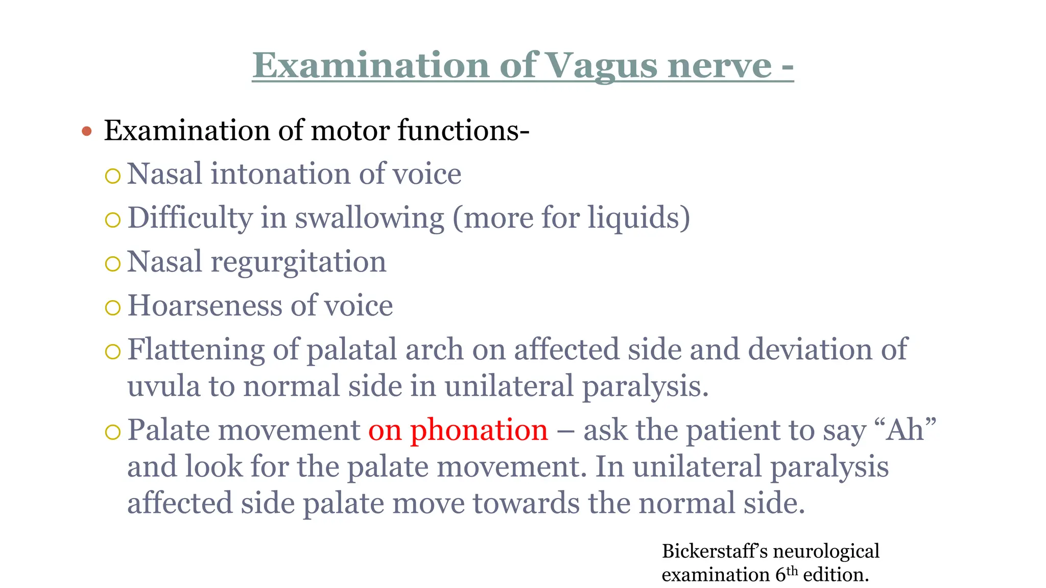 Cranial Nerve Clinical Examination IX TO XII | PPTX