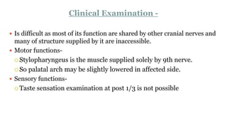Cranial Nerve Clinical Examination IX TO XII | PPTX