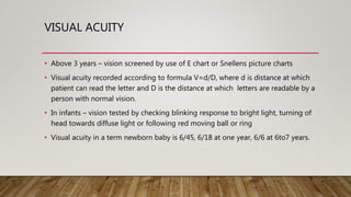 Examination of Cranial nerves - Pediatrics | PPTX