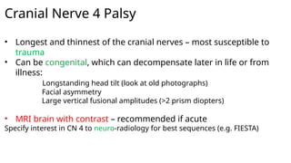 How to deal with 3,4 and 6 cranial nerve palsy | PPTX