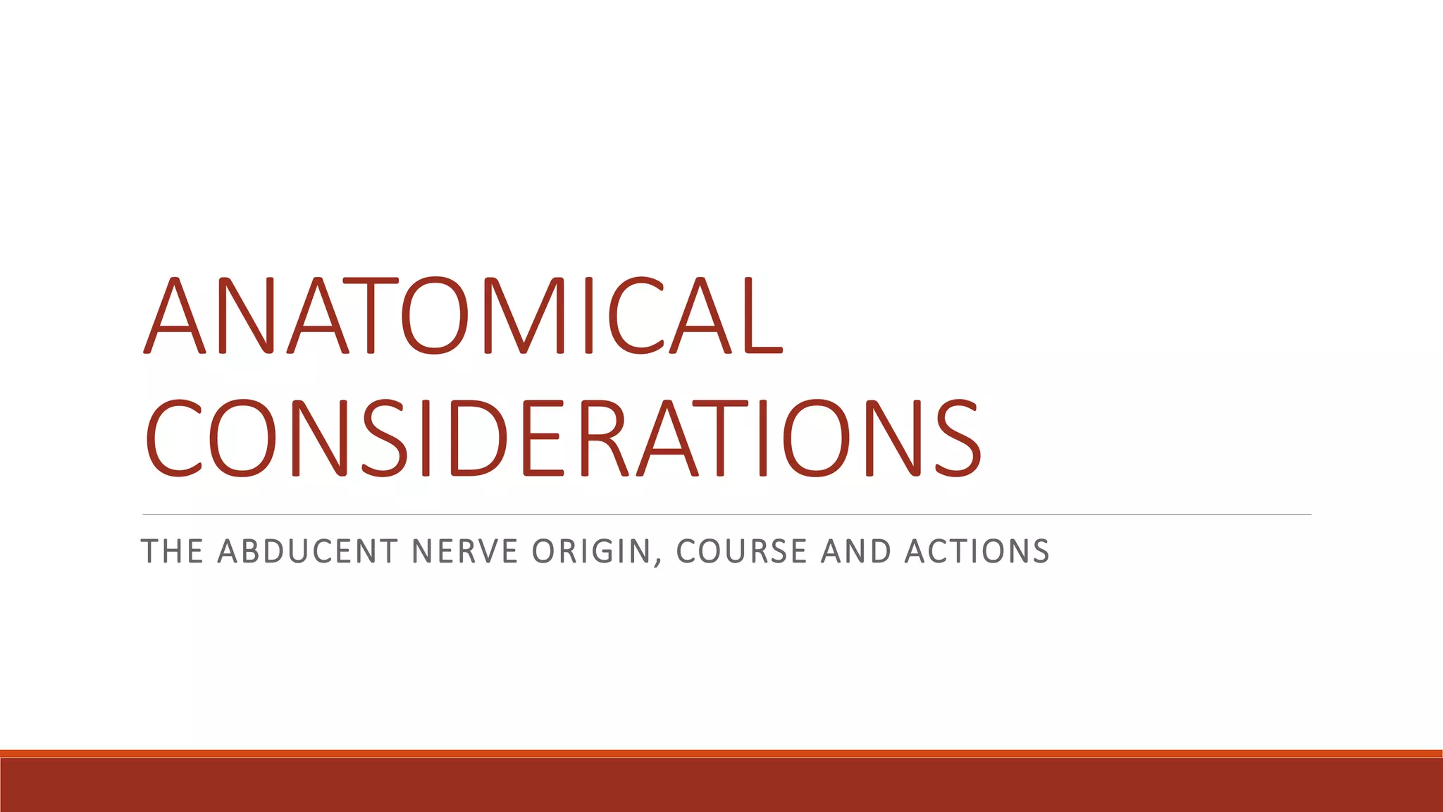 SIXTH CRANIAL NERVE PALSY- Diagnosis and management | PPTX