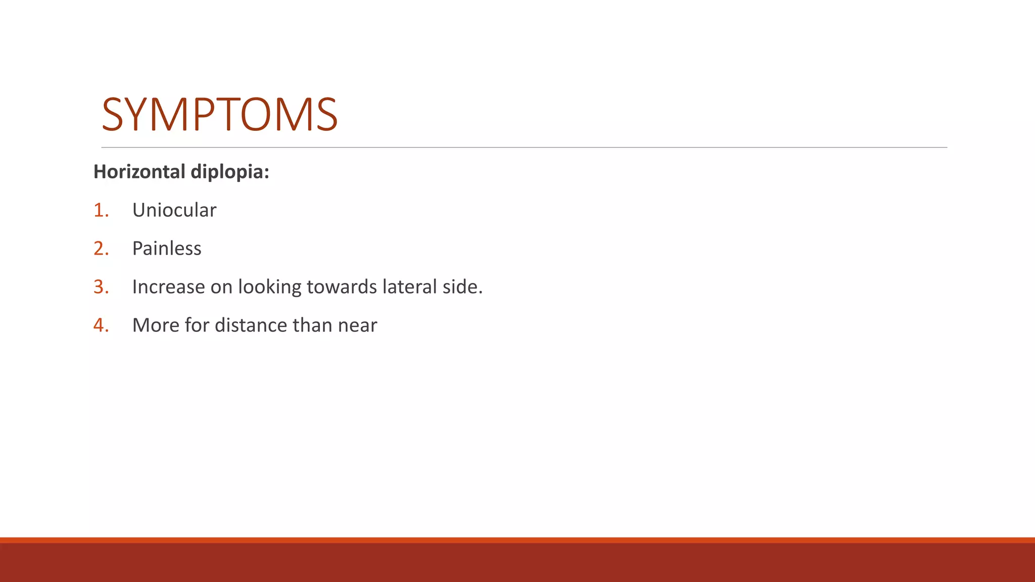 SIXTH CRANIAL NERVE PALSY- Diagnosis and management | PPTX