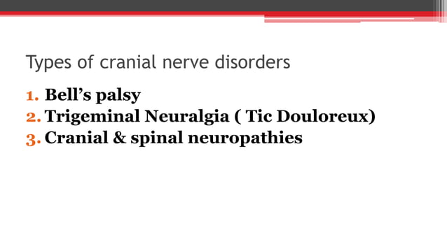 Cranial nerve disorders | PPTX | Brain and Nervous System Disorders ...