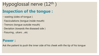 Cranial nerves examination | PPTX | Ear, Nose and Throat Conditions ...