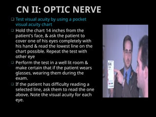 cranial nerve exam.pptx cranial nerve exam. | PPTX