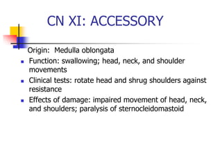Cranial nerve examination | PPTX