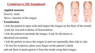 Cranial nerves examination.... | PPTX