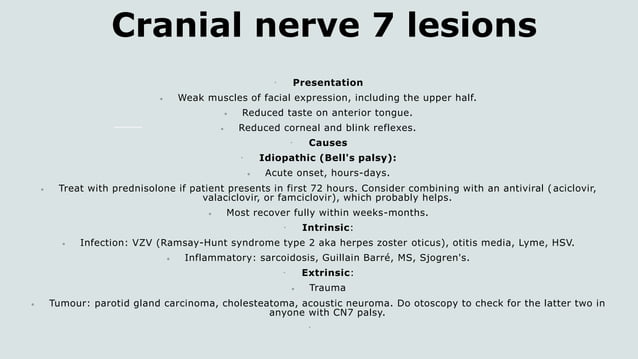 Cranial nerve problems | PPT