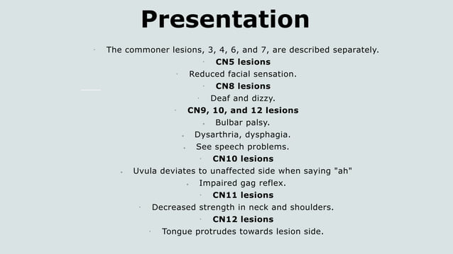 Cranial nerve problems | PPT