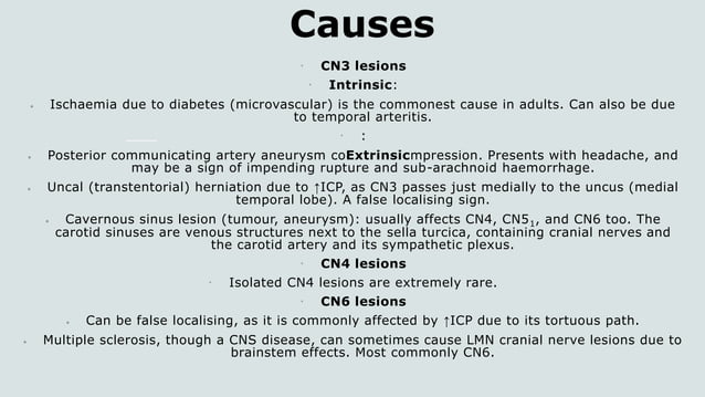 Cranial nerve problems | PPT