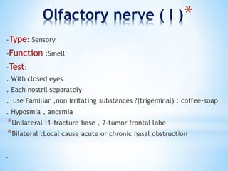 CRANIAL NERVE EXAMINATION By Dr/ Gehad Khaled | PDF
