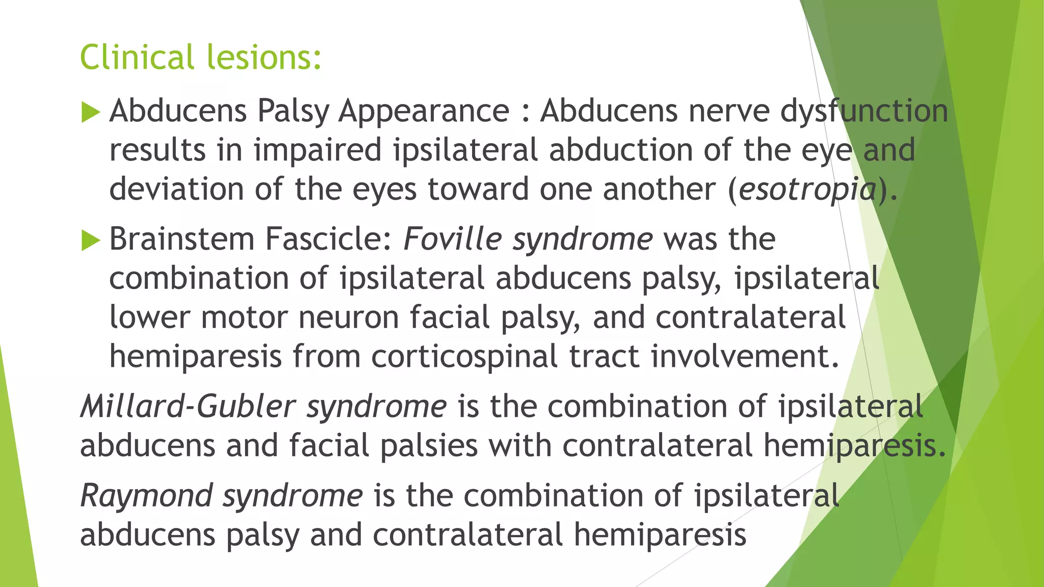 3rd, 4th and 6th Cranial nerves | PPTX