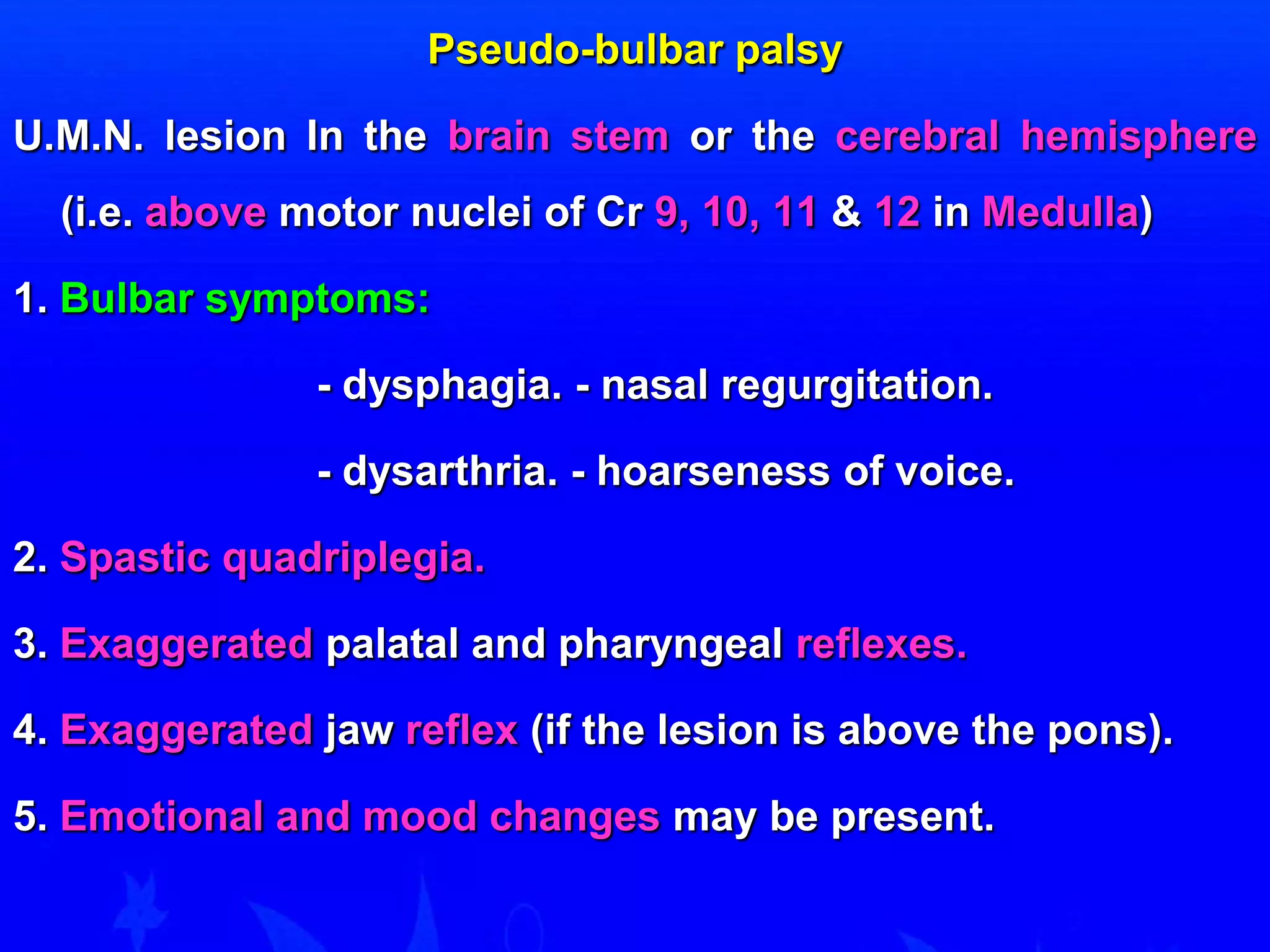 Bulbar Cranial nerves (9-10-11-12) - bulbar palsy - Walid Reda Ashour ...