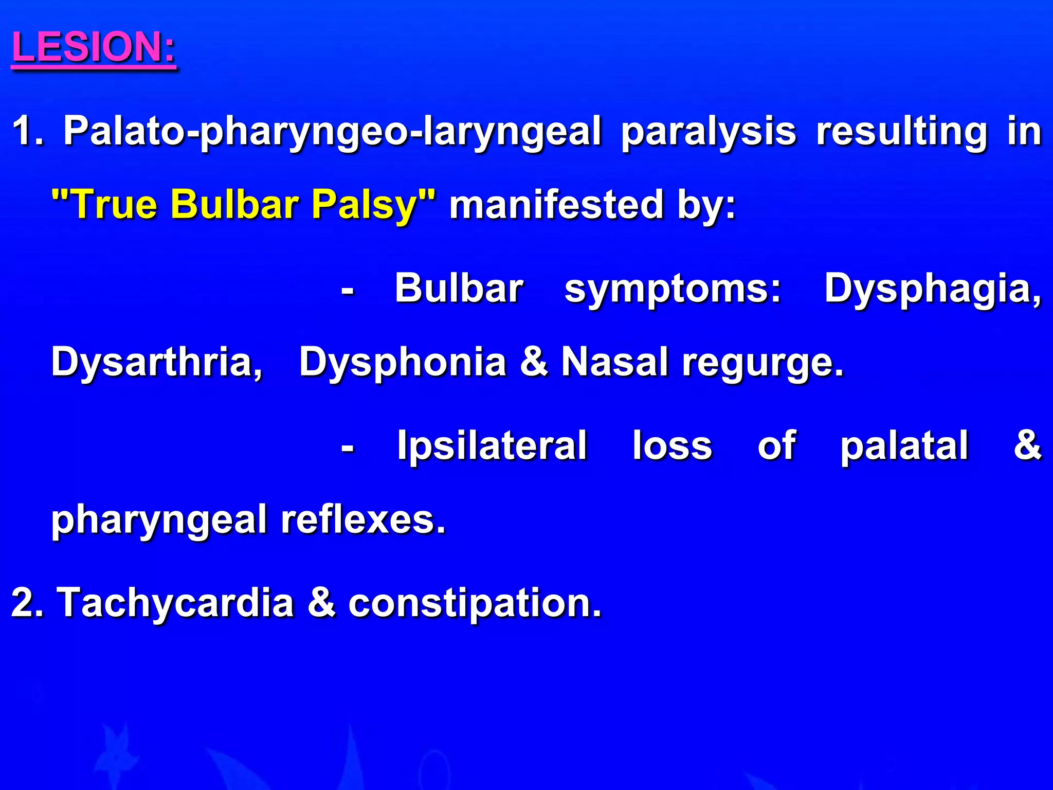 Bulbar Cranial nerves (9-10-11-12) - bulbar palsy - Walid Reda Ashour ...