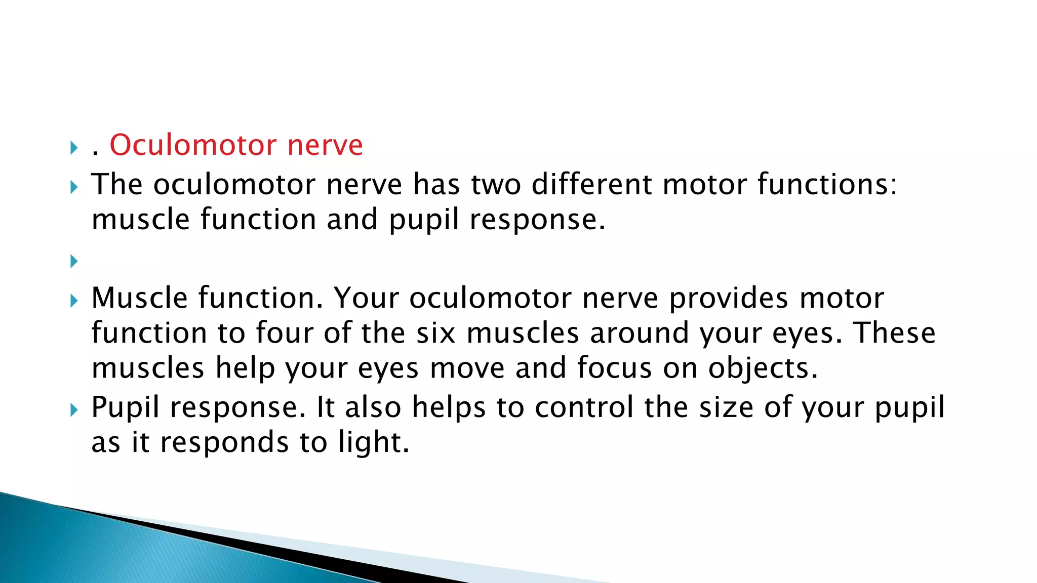 Cranial nerves anatomy and functions | PPTX