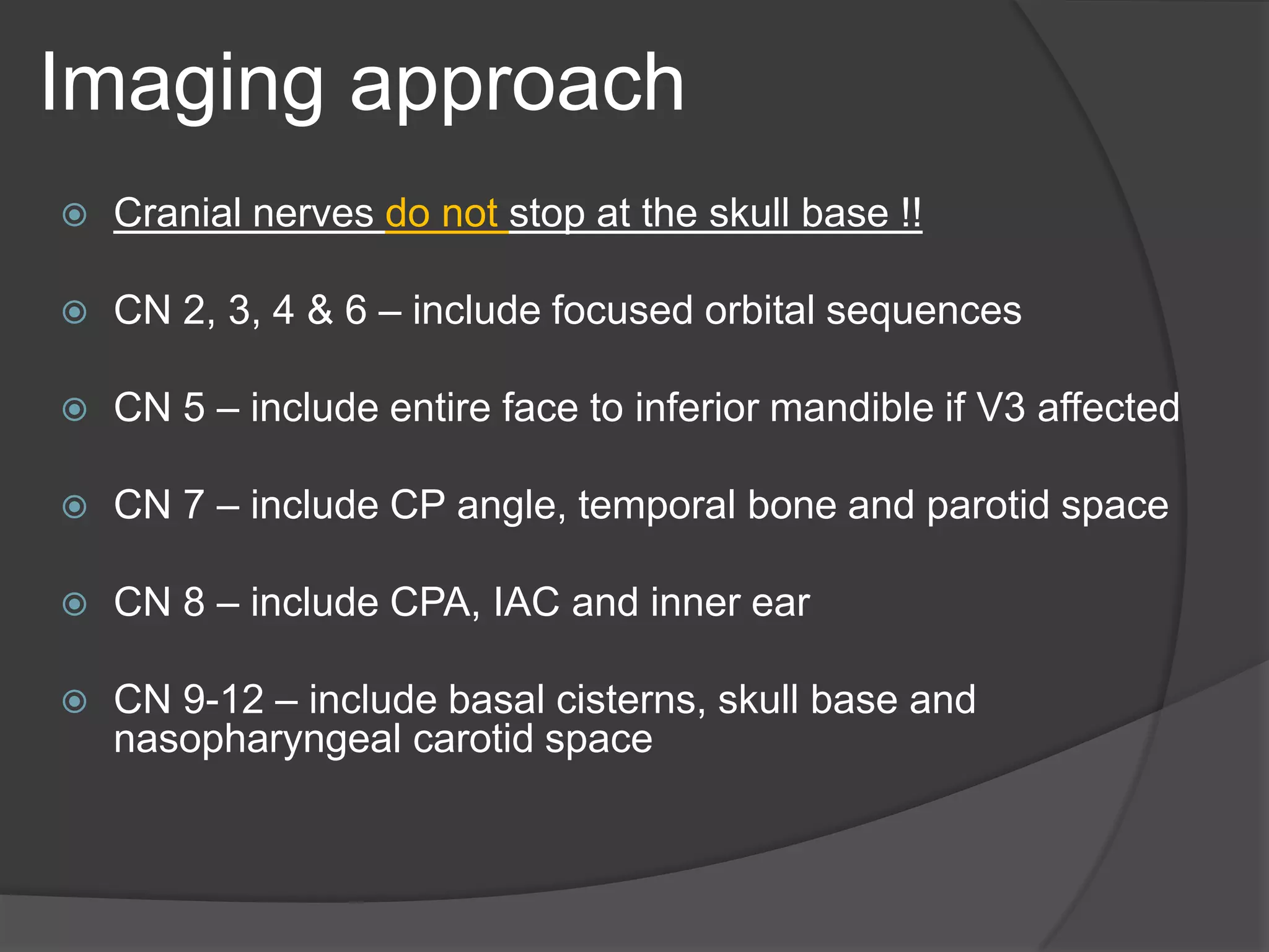 Cranial nerves anatomy & pathology | PPTX