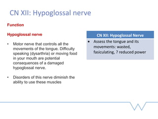 Cranial nerves history and examination Prof Vinod Patel | PPTX