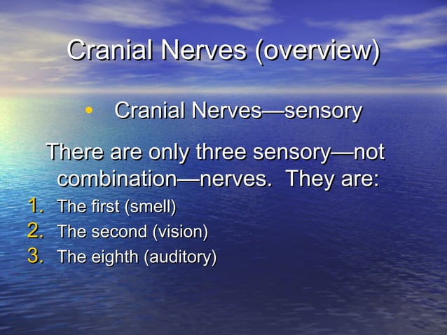 HIS 120 Cranial Nerves Overview | PPT | Free Download