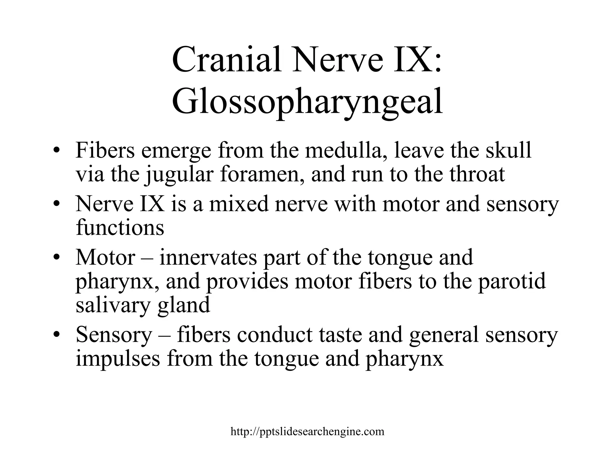 Cranial nerves pptslidesearchengine | PPT