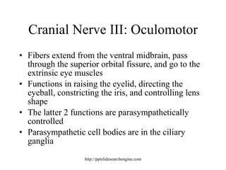 Cranial nerves pptslidesearchengine | PPT