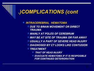CRANIO CEREBRAL INJURIES FOR REHABILITATION STUDENTS | PPT