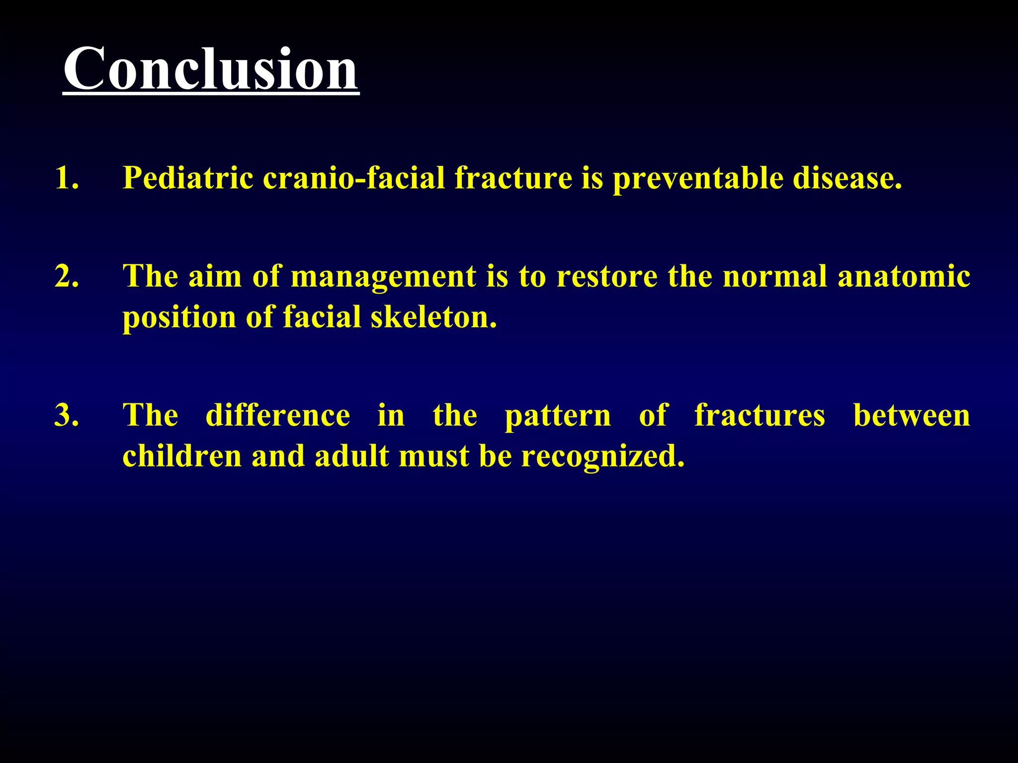 Cranio facial fractures | PPS