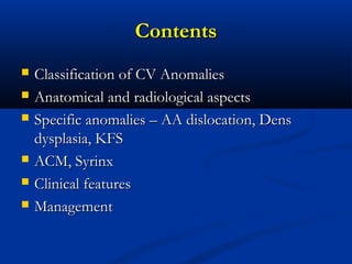 Cranio vertebral anomalies | PPT