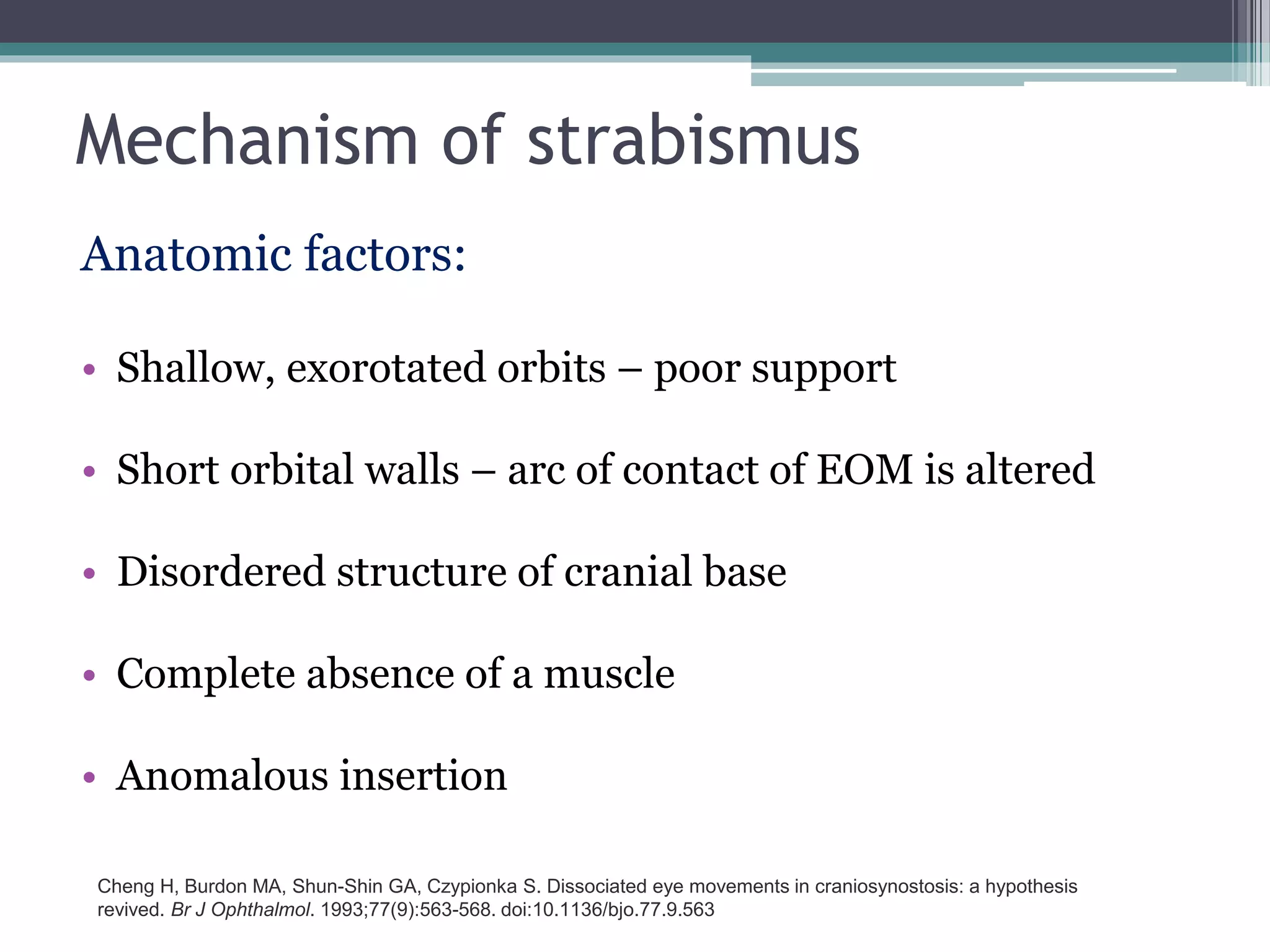 Craniosynostosis and strabismus | PPTX