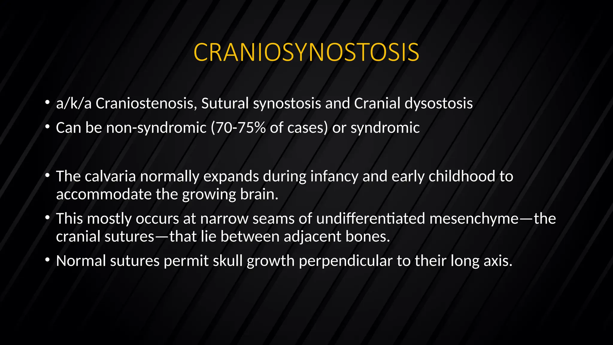 Craniosynostosis Chiari Dandy walker malformation | PPTX